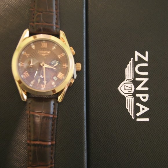 Zunpai | Accessories | Zunpai Yellow Tone Mens Watch | Poshmark